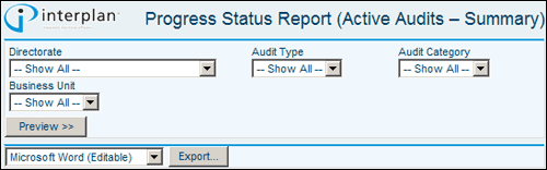 Progress Status Report - Summary